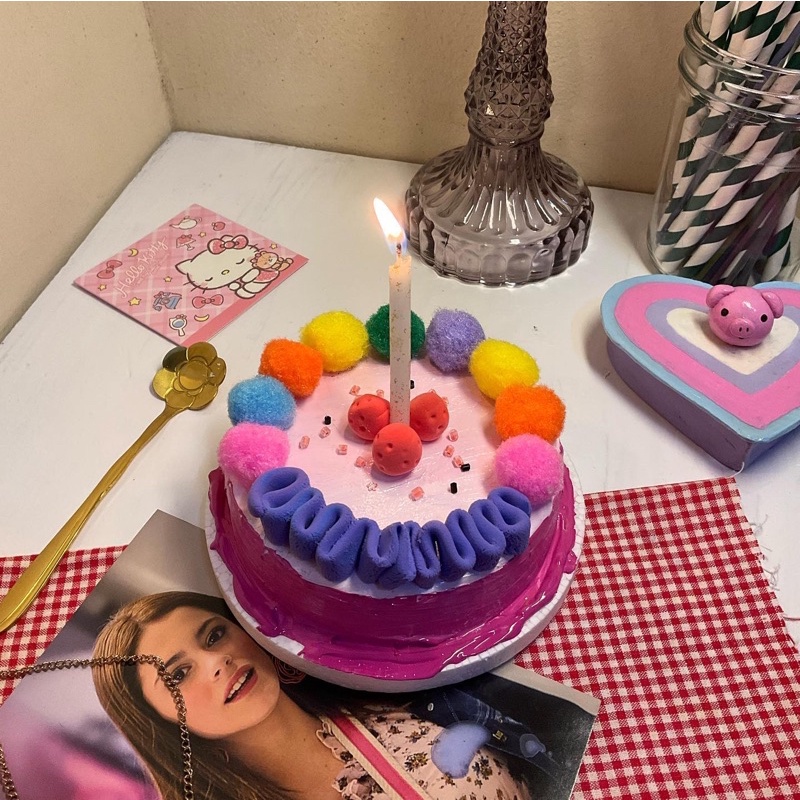 Jual fake cake colorful party | dummy cake | properti untuk foto ...