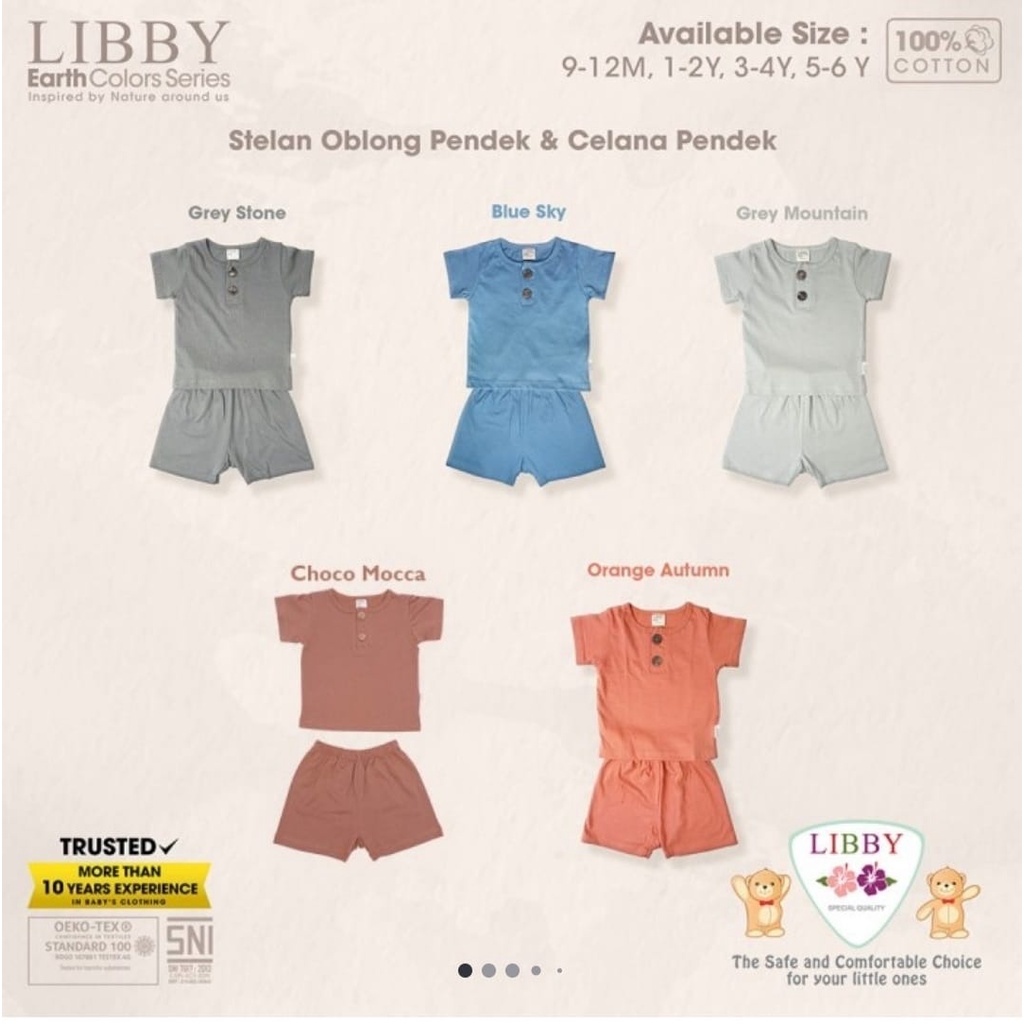 Jual Libby Baby - Earth Series Setelan Oblong Pendek + Celana Pendek ...