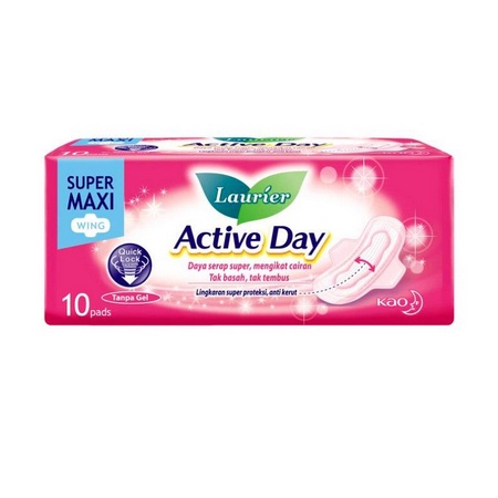 Jual Laurier Super Maxi Wing Active Day isi 10/20/30 | Shopee Indonesia
