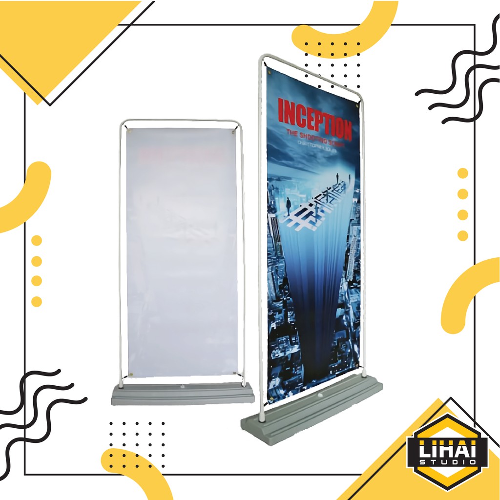 Jual Custom Design Cetak Standing Door Frame Banner Spanduk 160x60cm ...