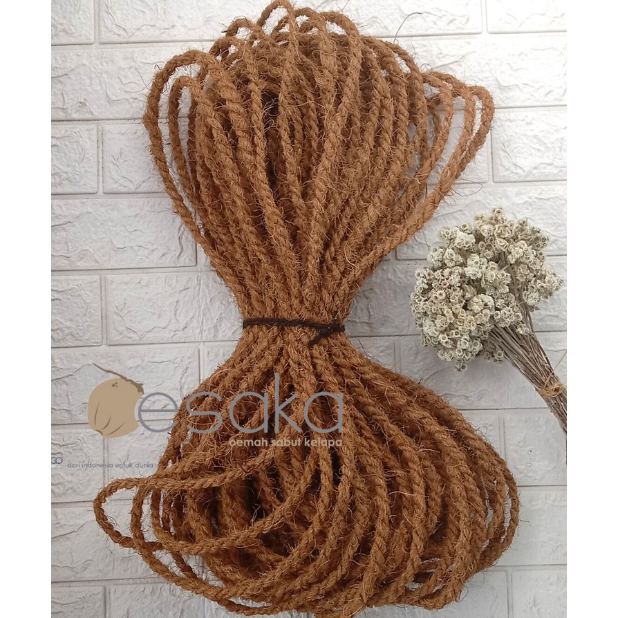 Jual TALI BESAR SABUT KELAPA 8 MM 50 METER TALI IJUK SERABUT KELAPA ...