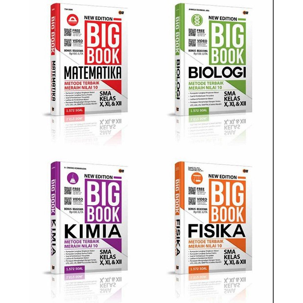 Jual AG - New Edition Big Book Matematika - Fisika - Kimia - Biologi SMA Kelas X, XI, & XII ...