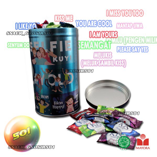 Jual Permen Kis Mint Assorted 4 rasa kemasan holiday kaleng 60 pcs ...