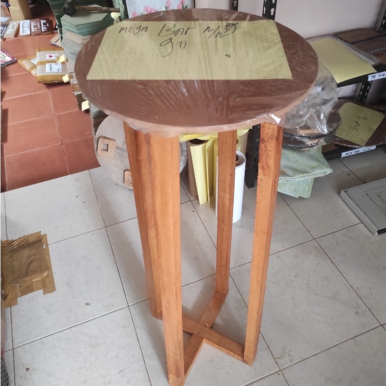Jual Meja Bar Minimalis Bulat Tinggi Scandinavian Japandi | Shopee ...