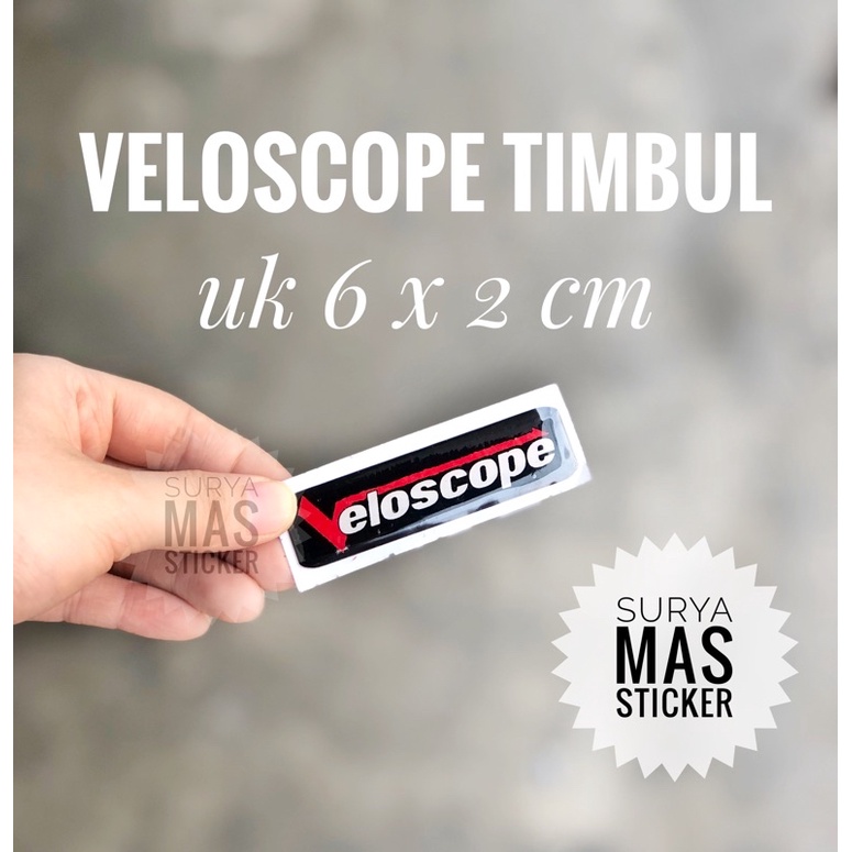 Jual stiker logo veloscope timbul sticker cvt esp motor box filter ...
