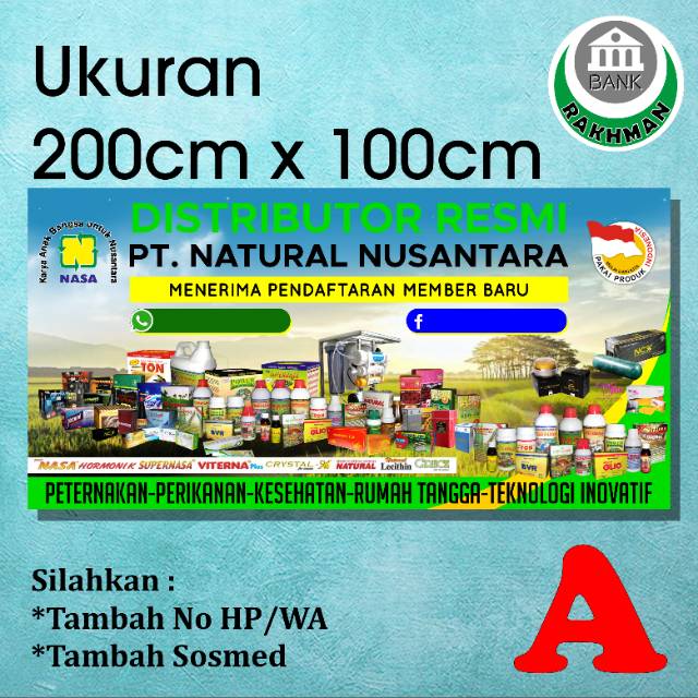 Jual SPANDUK BANNER | AGEN NASA UKURAN 200cm x 100cm | Shopee Indonesia