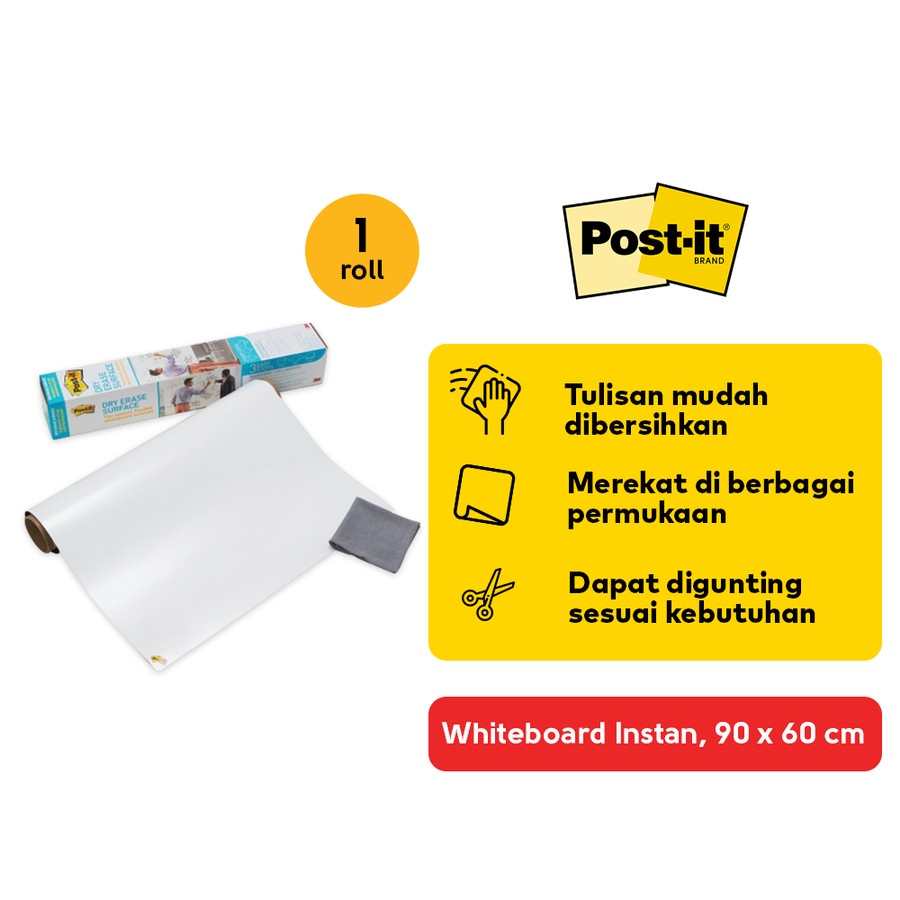 Jual Myhomey Post-It 3M Papan Tulis Dry Erase Surface DEF 3x2 ...