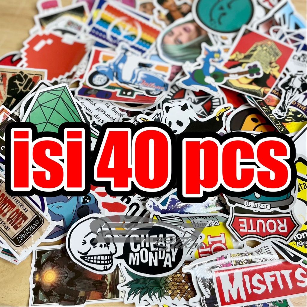 Jual 40pcs stiker estetik stiker pack stiker helm stiker motor stiker ...