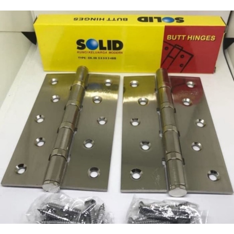 Jual Engsel solid Ek. 09 5x3x3 4 BB, engsel 5 inc solid, engsel pintu ...