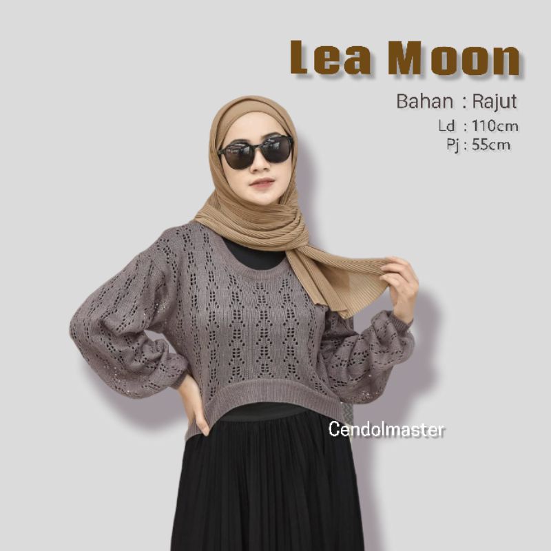 Jual Lea Moon Croope / lea moon sweater korea / Blouse Jaring / atasan ...
