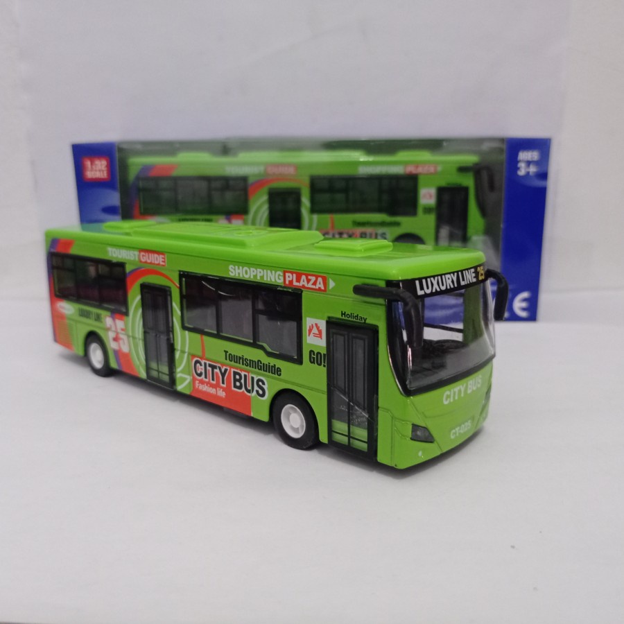 Jual Mobil bis mainan Diecast City bus Luxury line Shimura mainan ...