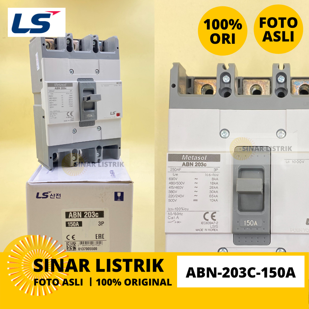 Jual LS MCCB NFB ABN-203C-150A ABN 203C 150A | Shopee Indonesia