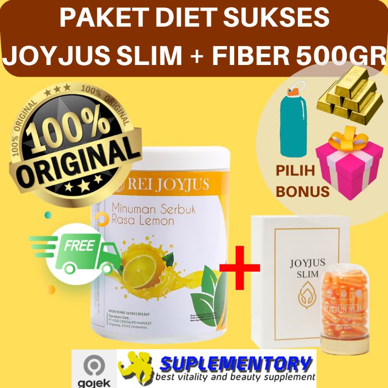 Jual Rei JOYJUS SLIM FIBER with COLLAGEN 500gr Joy Jus Kapsul Lime ...