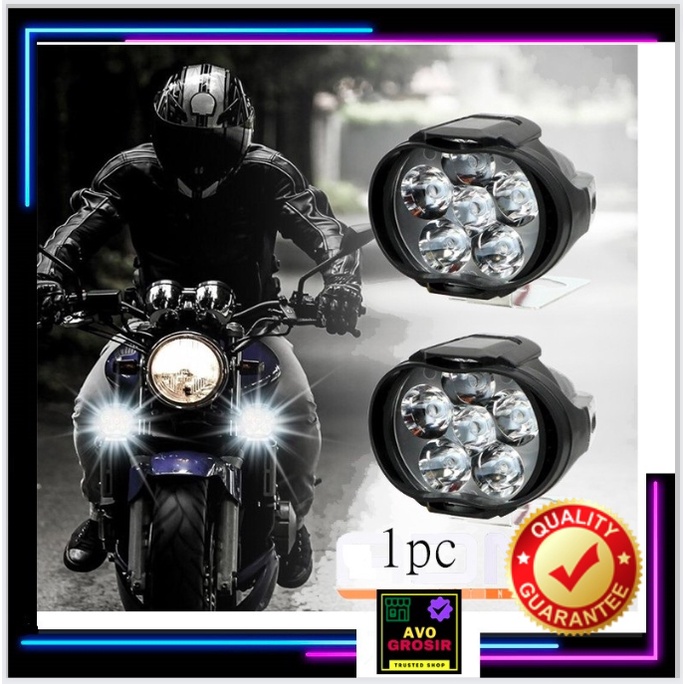 Jual Lampu Tembak Motor 6 mata LED Spotlight Bright White Terang ...