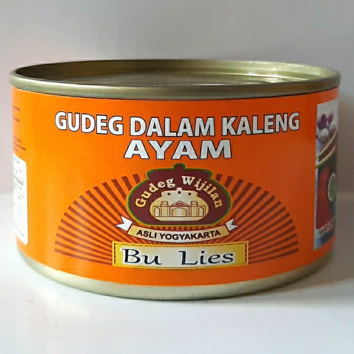 Jual f0fbfe0 Gudeg Kaleng Ayam Wijilan Bu Lies Kemasan Kecil - 200Gram ...