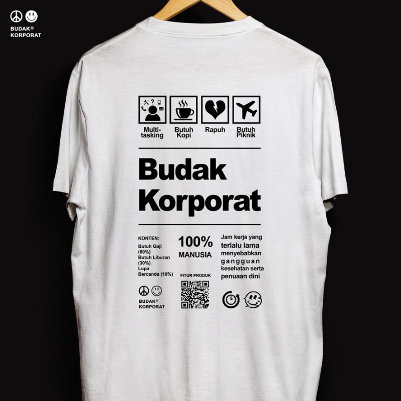 Jual Kaos Budak Korporat "Barcode" | Shopee Indonesia