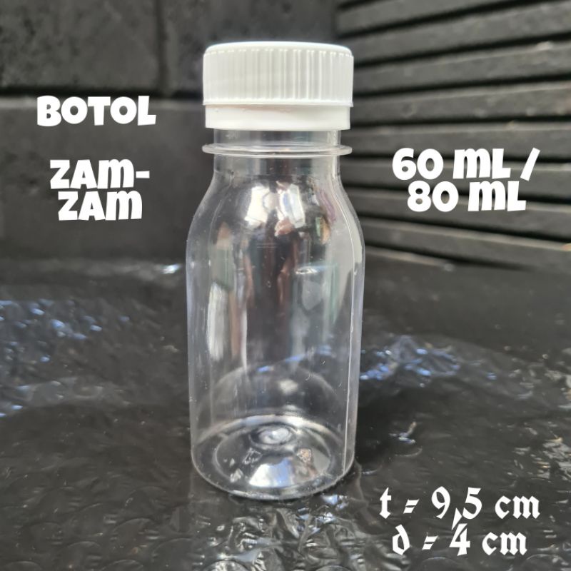 Jual Botol Plastik PET Zamzam 60ml - 80ml | Shopee Indonesia