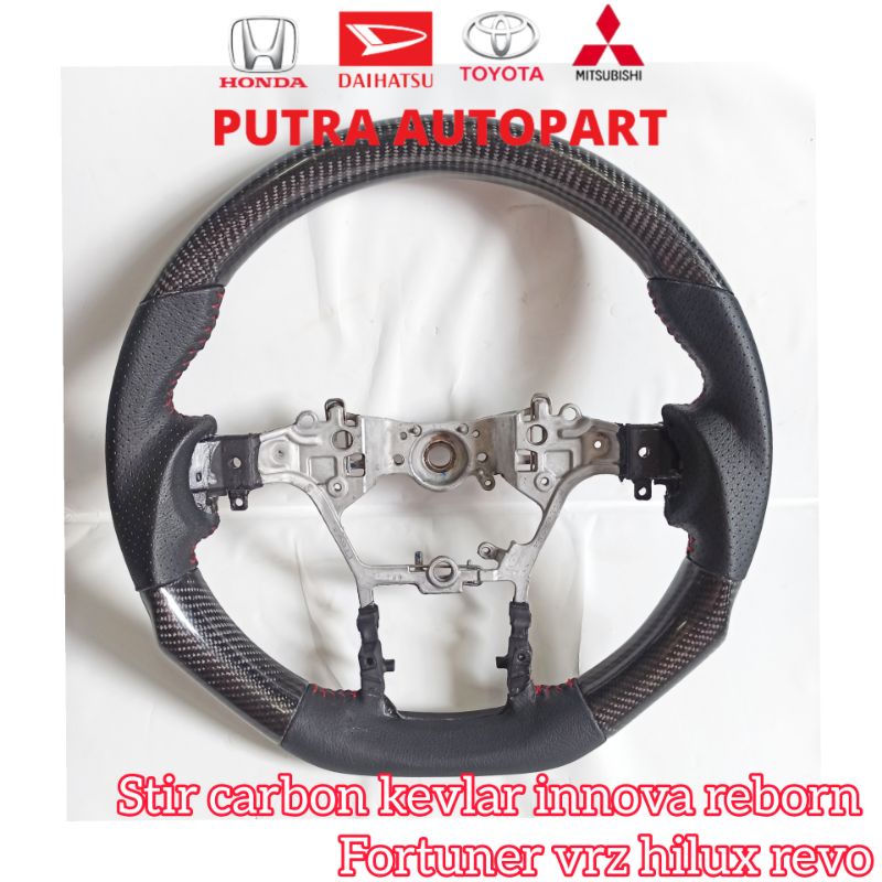 Jual setir karbon kevlar innova reborn fortuner vrz hilux revo original ...