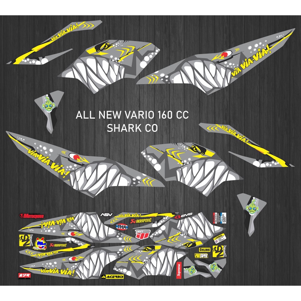 Jual STIKER STRIPING DECAL ALL NEW VARIO 160 SHARKCO | Shopee Indonesia