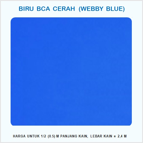 Jual Kain Polymicro (K. Mikro) Warna BIRU AQUA MUDA, BIRU BCA CERAH ...