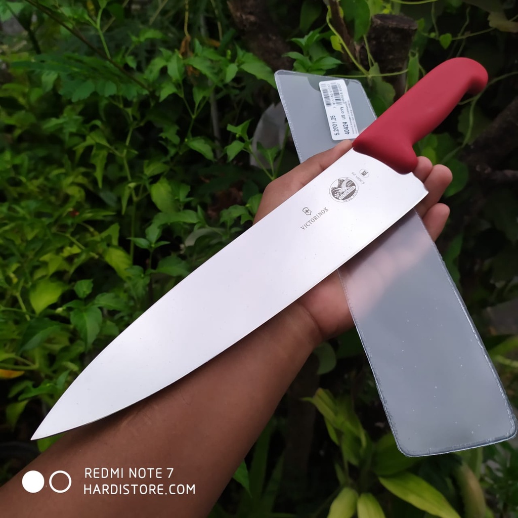 Jual Pisau Dapur 25 cm Victorinox Carving Chef Knife 5.2001.25 Red ...