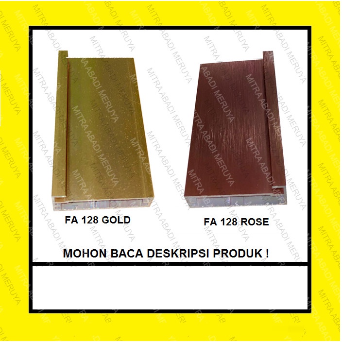 Jual Profil Frame Handle Alumunium Aluminium HUBEN FA 128 FA128 FA-128 ...