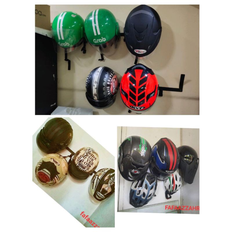 Jual Rak helm, 3 gantungan helm dan 2 gantungan serbaguna | Shopee ...