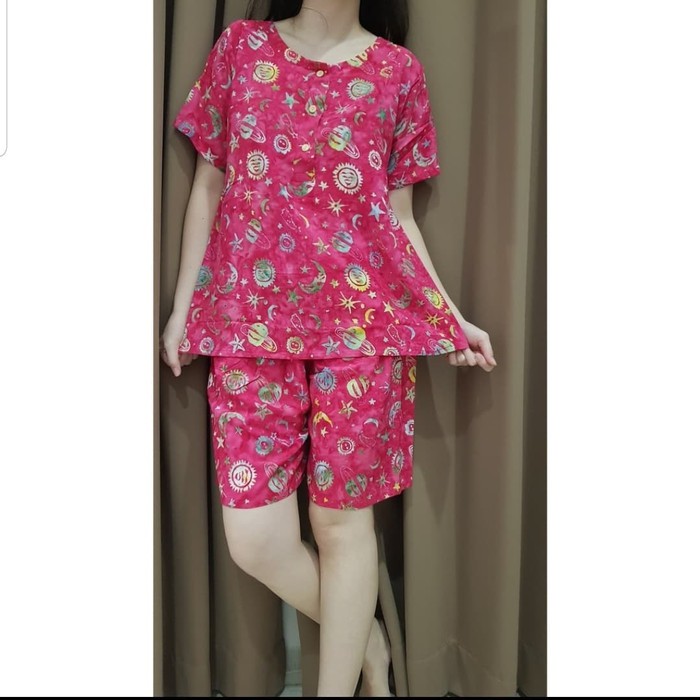 Jual Baju Tidur Batik Anita Baby Doll Celana Pendek Size L | Shopee ...
