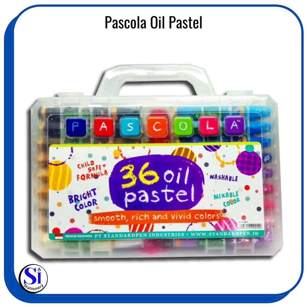 Jual Crayon Oil Pastel Standard Pascola 36 Warna/Pascola Oil Pastel 36 ...