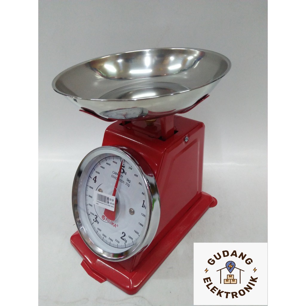 Jual FUJIKA Timbangan Besi Mini 5KG Kue Analog Merah Kecil Imut Dapur ...
