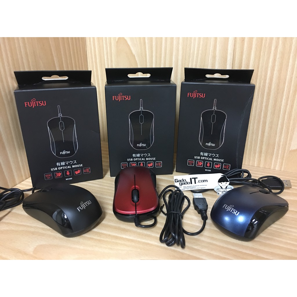Jual FUJITSU Wired Optical Mouse USB FUJITSU WH300 ORIGINAL & GARANSI ...