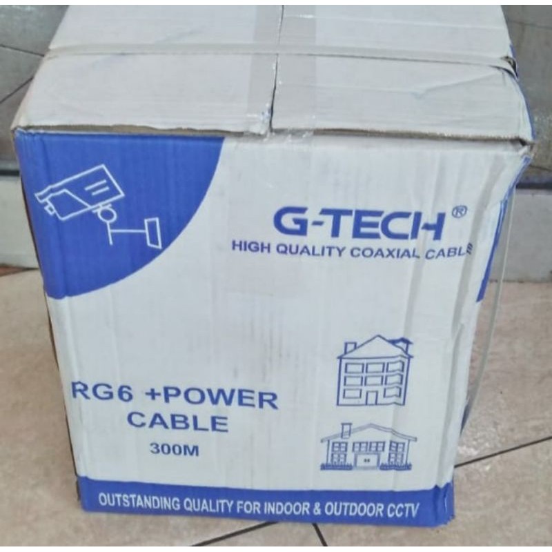 Jual kabel cctv gtech rg59 plus power warna putih 300m | Shopee Indonesia