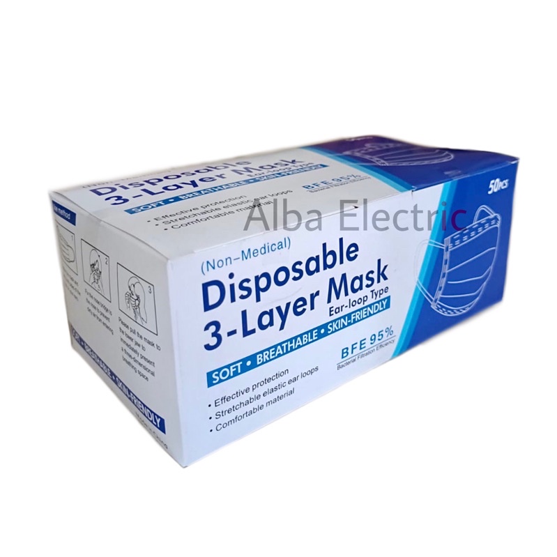 Jual Masker 3 Ply Earloops Masker Wajah 3 Ply Masker Non Medical ...