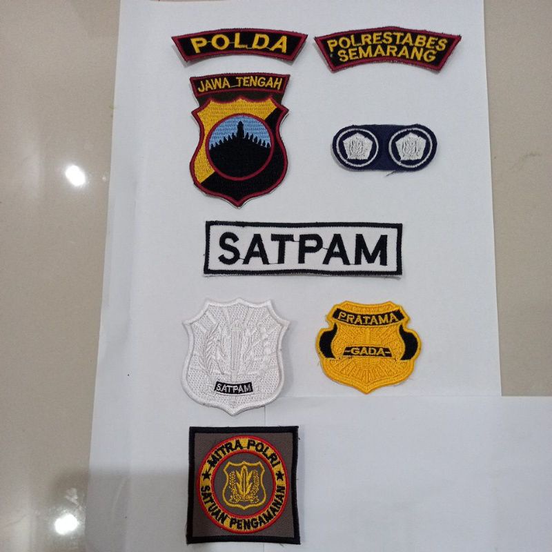 Jual bordir satpam | macam2 logo satpam | Shopee Indonesia