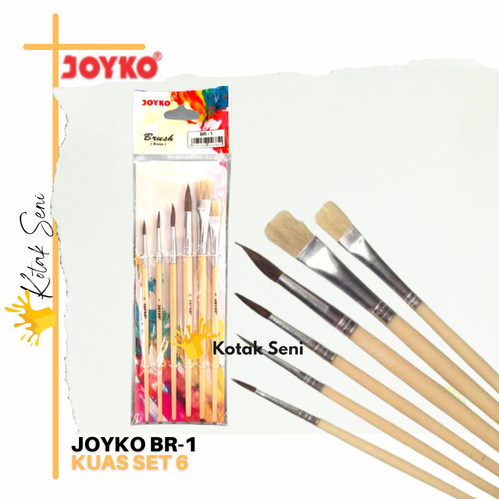 Jual Joyko Brush Set 6 Br-1 / Kuas Lukis Br-1 Joyko/ Br-1 Kuas lukis ...