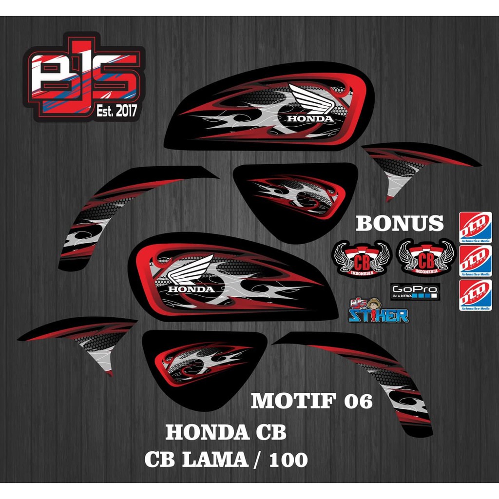 Jual [COD] Stiker Sticker Striping CB lawas CB glatik PL 006 | Shopee ...