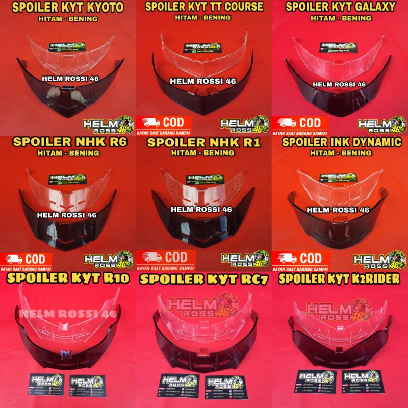 Jual SPOILER KYT R10 RC7 K2 RIDER VENDETTA FALCON DJ MARU NHK R6 R1 GP ...