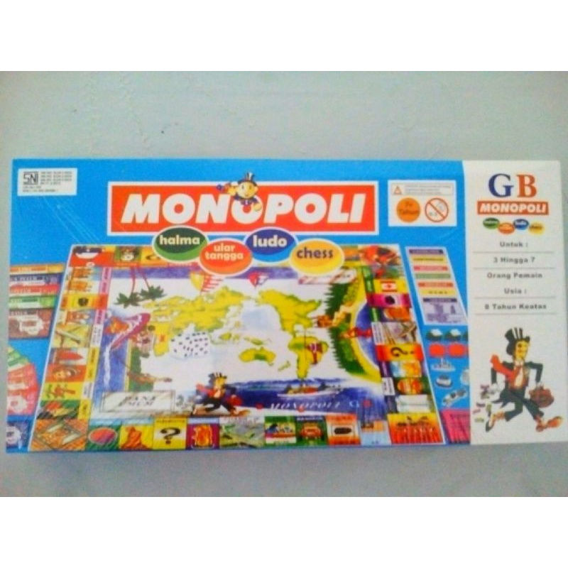 Jual Monopoli GB 5 Permainan. Monopoli, halma, ular tangga, ludo, dan ...