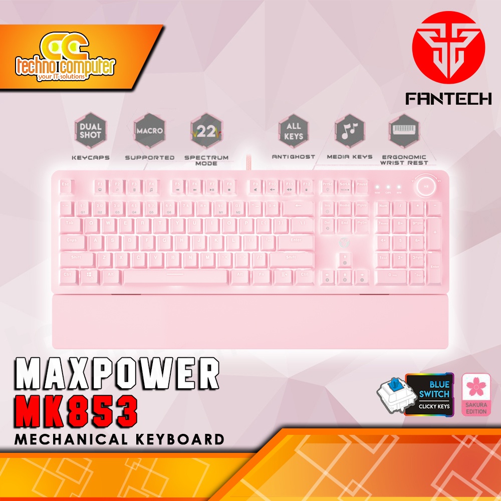 Jual FANTECH MAXPOWER MK853 Sakura Edition RGB Mechanical - Gaming ...