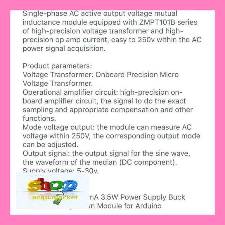 Jual 50Ckuu40C Zmpt101B Sensor Tegangan Listrik Pln 220V 250V Ac ...