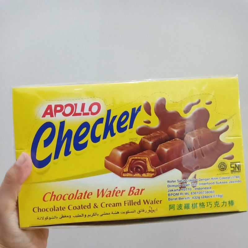 Jual Apollo Checker Chocolate wafer bar | Shopee Indonesia