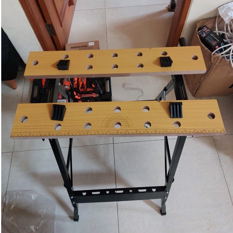 Jual Meja Work Bench Meja Kerja Kayu Portabel Folding Workbench ...