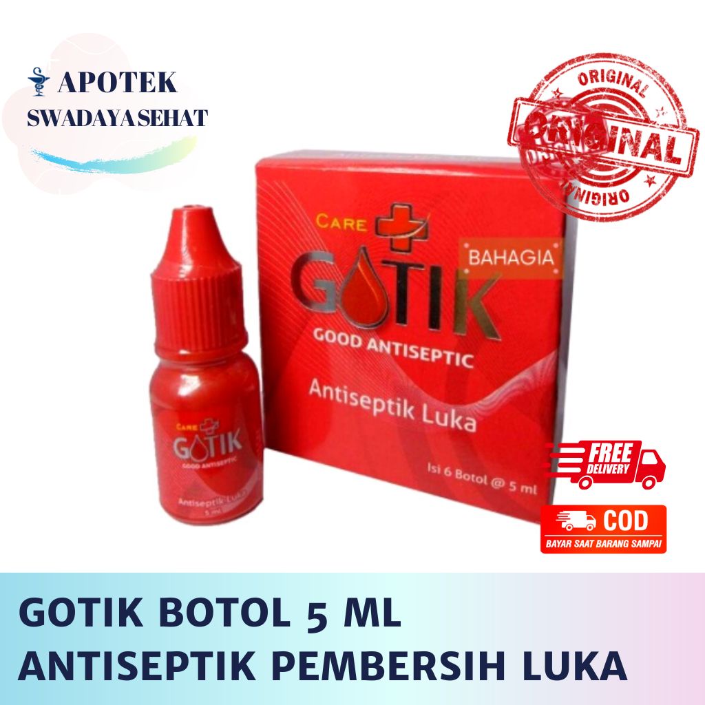 Jual GOTIK BOTOL 5 ML - Antiseptik Pembersih Luka P3K Antiseptic ...