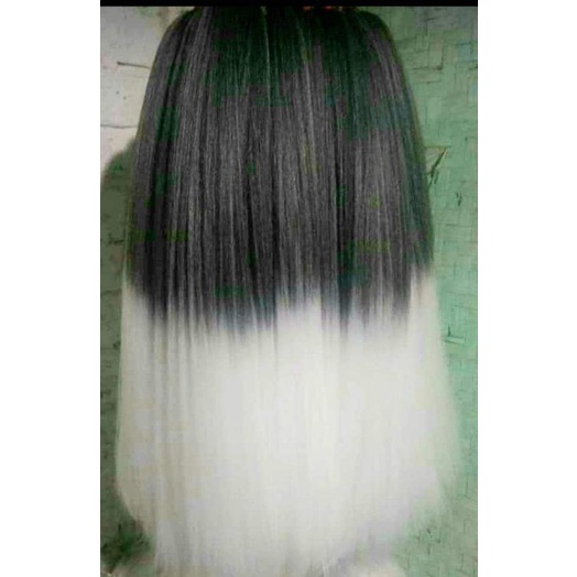 Jual Rambut cemara ombre / rambut extension 2 warna mix panjang 90cm ...