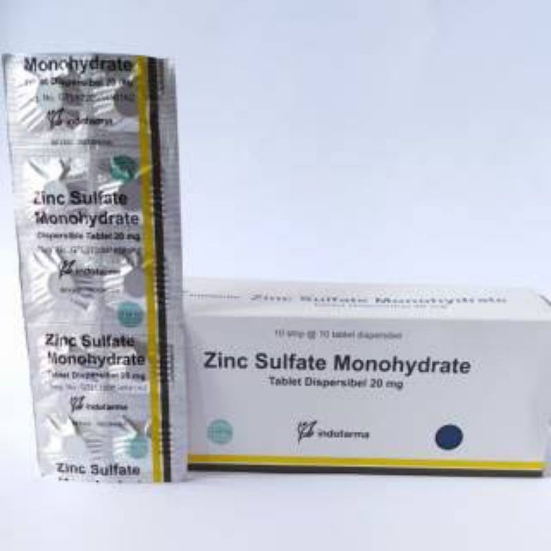 Jual Zinc Sulfate Monohydrate 20 mg 4 tablet | Shopee Indonesia