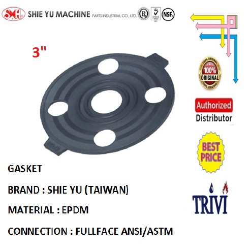 Jual gasket packing rubber epdm flange fullface ansi shie yu original ...