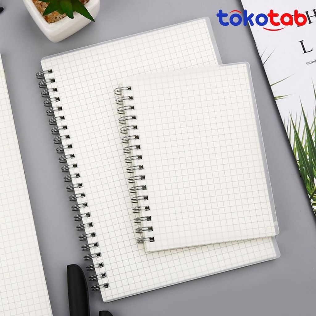 Jual Tokotab - Buku Catatan Notebook Spiral Clear Garis Kotak Sketch ...