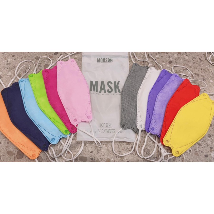 Jual MASKER KF94 MOUSON 4 PLY RAINBOW MASK - 1 PACK 10 PCS | Shopee ...