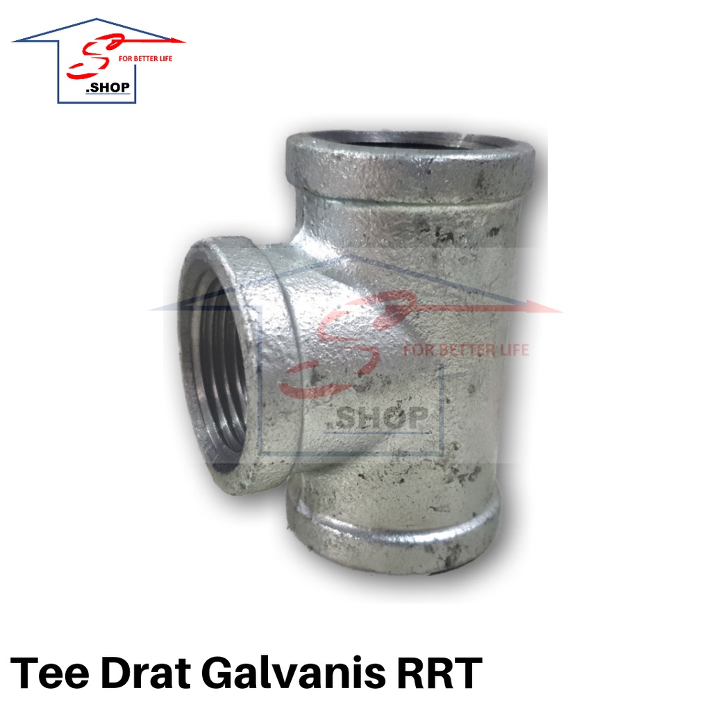 Jual Tee Galvanis Drat / T Galvanis Drat RRT 1" 1 Inchi | Shopee Indonesia