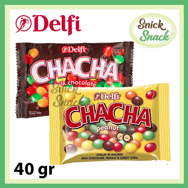 Jual Delfi ChaCha Milk Chocolate Cha Cha Peanut 40 gr Butiran Coklat ...